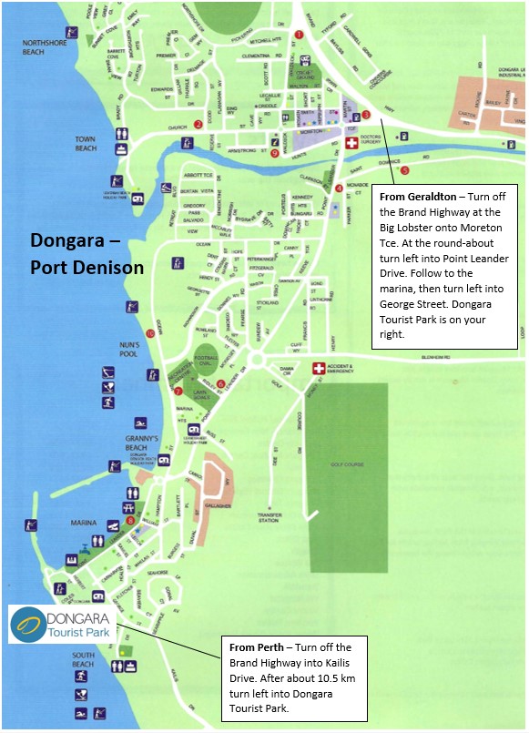 Location | Dongara Tourist Park
